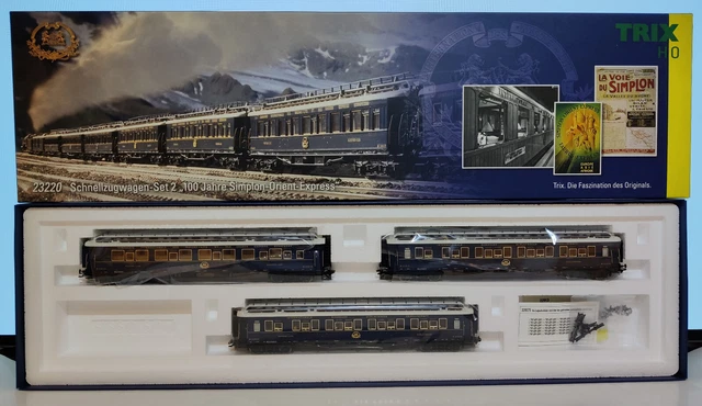 TRIX 23220 SCHNELLZUGWAGENSET CIWL Simplon-Orient-Express 3-tlg. Ep. II OVP NEU! EUR 449,00 ...