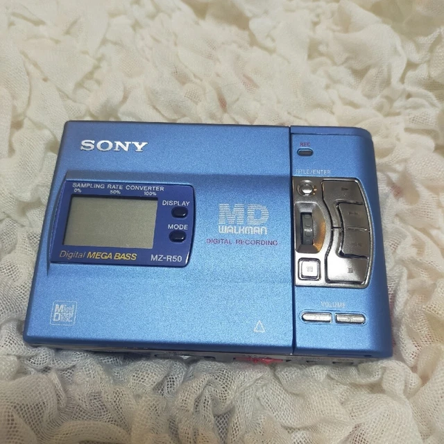 SONY MZ-R50 BLUE Minidisc MD Walkman Player Digital Recorder Set Tested ...