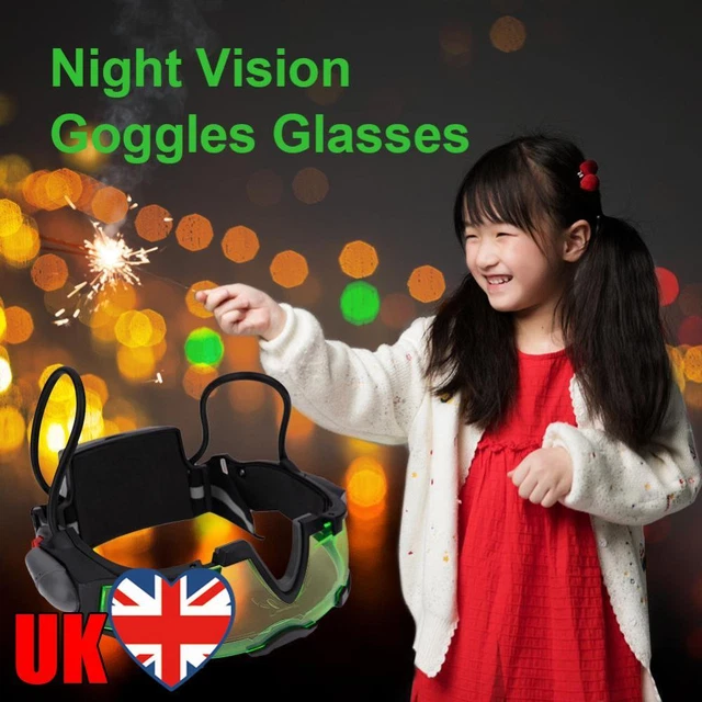 ADJUSTABLE ELASTIC BAND Night Vision Goggles Glasses Eye Shield With ...