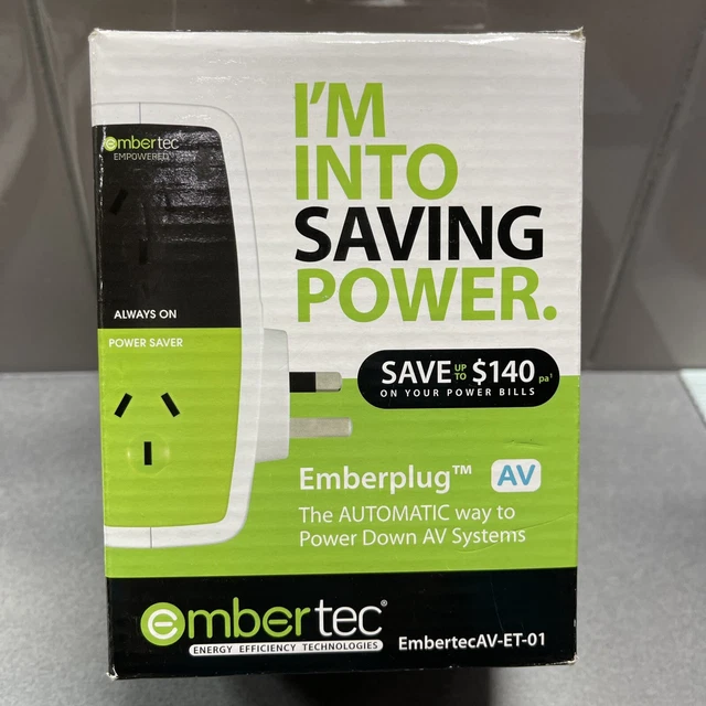 EMBERTEC EMBERPLUG AV-ET-01 Smart Power Saver/ Automatic Power Downs/New $35.95 - PicClick AU
