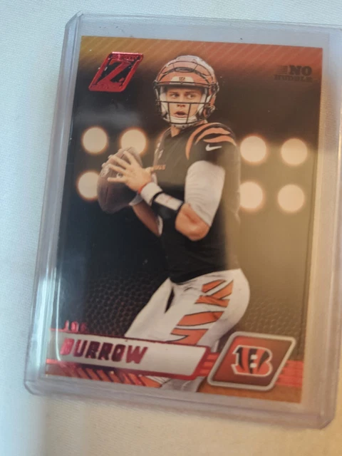 CARTE FEUILLE ROUGE Joe Burrow 2023 Zenith zone rouge #20 Bengals de ...