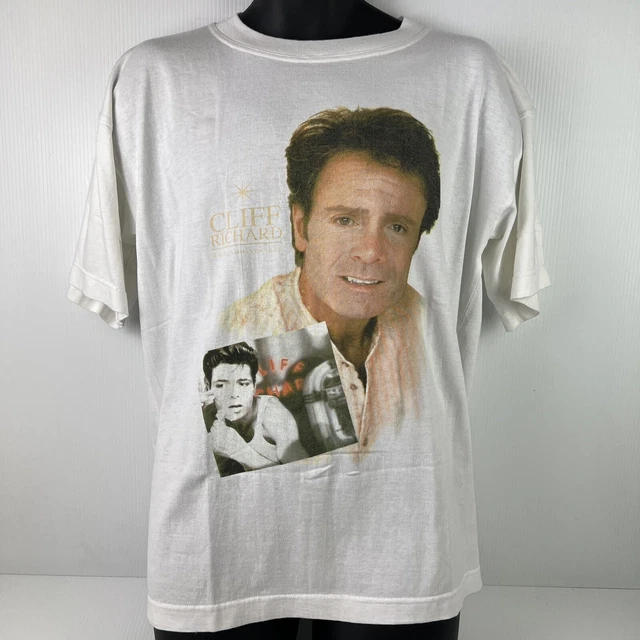 VINTAGE EAST COAST 1998 Cliff Richard 40th Anniversary Tour Graphic T ...