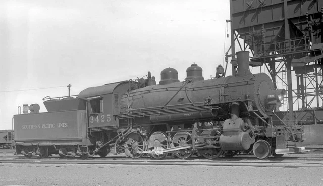 SP SOUTHERN PACIFIC Railroad Locomotive Engine No 3425 Old Train Photo ...