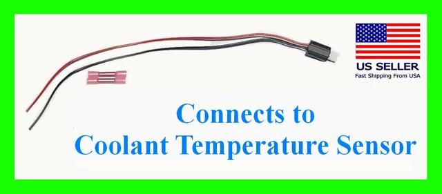 COOLANT TEMPERATURE SENSOR Connector Plug Pigtail Harness Cylinder Head ...