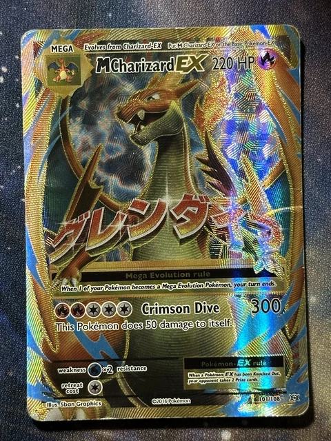 MEGA M CHARIZARD EX 101/108 XY Evolutions Holo Full Art Ultra Rare ...