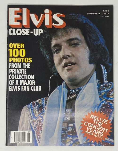 ELVIS PRESLEY CLOSE Up Magazine Summer Fall 1978 Vol 1 #1 J.P.J ...