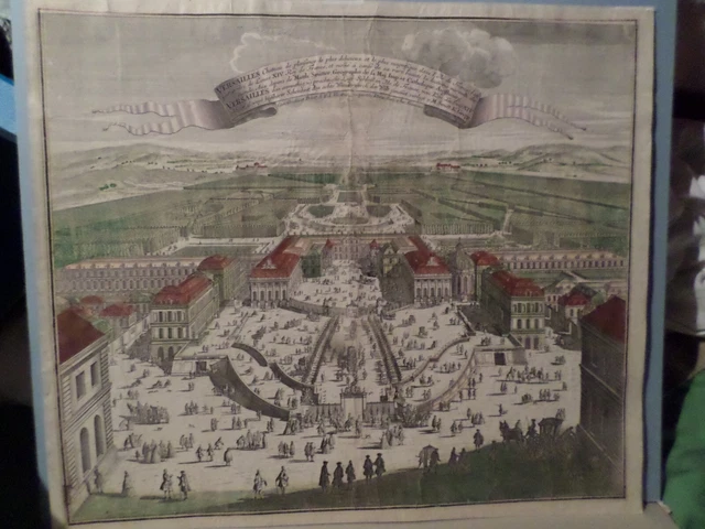 GRAVURE ANCIENNE 18 Eme Siecle . Mattaus Seutter . Chateau De Versailles EUR 280,00 - PicClick IT