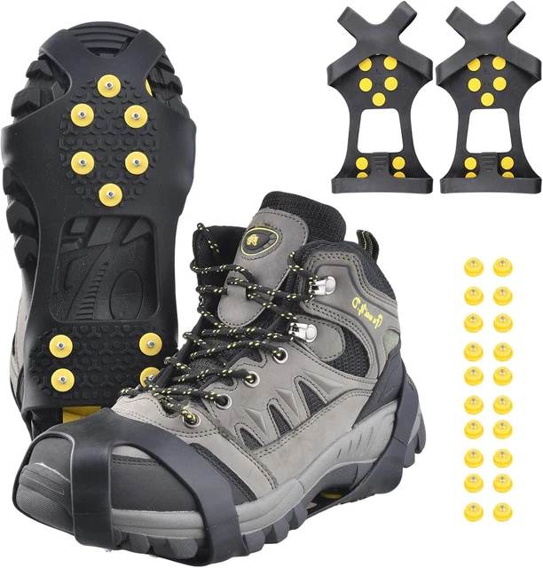 ICE CLEATS 2 Pairs, 10 Sipkes Ice Snow Grips over Boot/Shoe Shoe ...