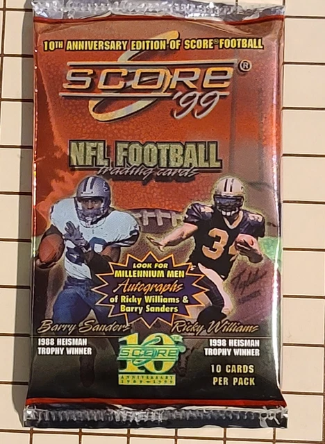1999 SCORE NFL Football 10th Anniversary Factory pack scellé BARRY ...