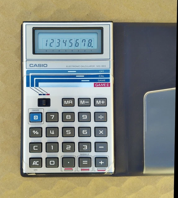 CASIO MG-885 GAME-II calculator in original box with manual and ...
