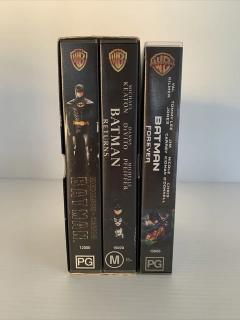 BATMAN VHS SET Batman, Batman Returns, Batman Forever Michael Keaton ...