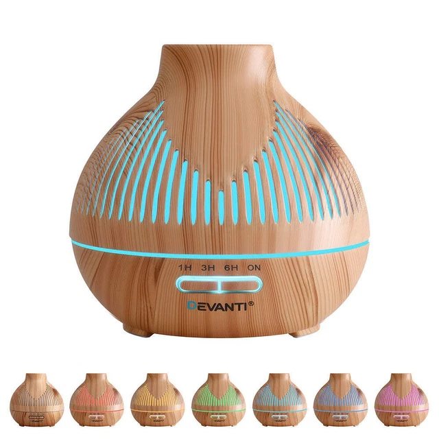 DEVANTI ULTRASONIC AROMA Diffuser Aromatherapy 400ml LED Lights Iron ...