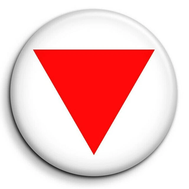 TRIANGLE ROUGE CONTRE Extrême Droite Symbole Mélenchon Badge 38mm ...