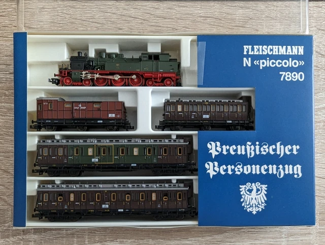 SPUR N FLEISCHMANN 7890 Zug-Set ´Preußischer Personenzug´ Tenderlok T18 ...