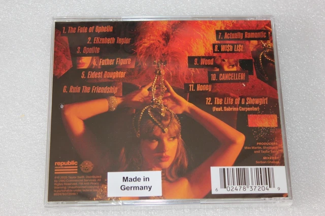 TAYLOR SWIFT - The Life Of A Showgirl CD NEW POLISH STICKERS £30.42 ...
