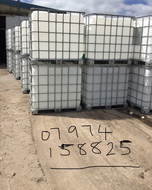 2 X IBC Bulk Water Tank 1000 Litre Container Storage Stillage Clean ...