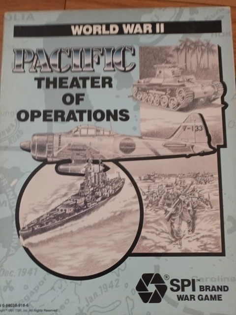 TSR SPI WORLD War II Pacific Theater (theatre) of Operations (PTO ...