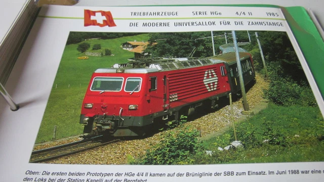 SCHÖNSTE ALPENBAHNEN TRIEBFAHRZEUGE 1985 Schweiz Serie HGe 4/4 II EUR 3 ...
