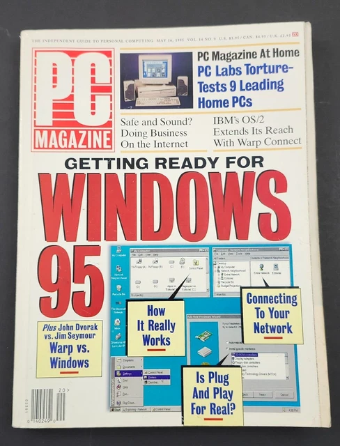 PC MAGAZINE VINTAGE Computers Windows 95 Web Presence HP Dell IBM Ads ...