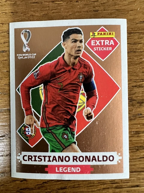 PANINI QATAR WORLD Cup 2022 Cristiano Ronaldo Legend Extra Sticker ...