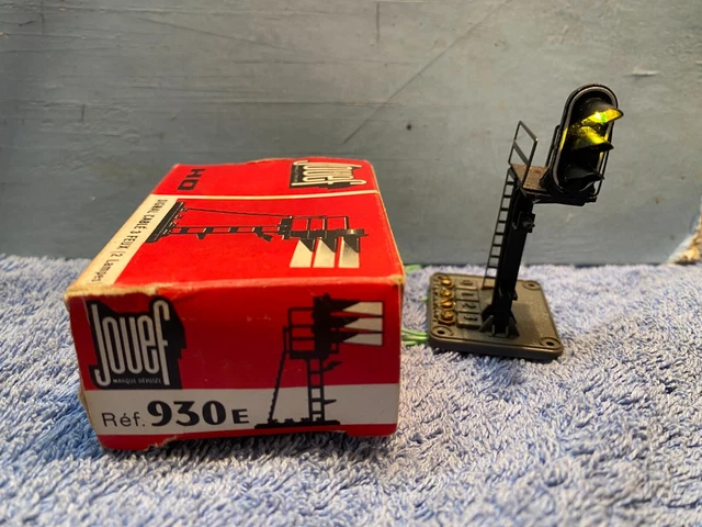 FEU DE SIGNALISATION lumineux 930E avec boite JOUEF circuit train ...
