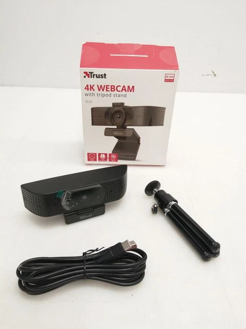 TRUST TEZA 4K Ultra HD Webcam, 3840x2160 con 2 microfoni e autofocus ...