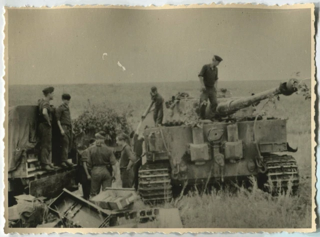 GERMAN WWII PHOTO: Wehrmacht Panzer Vi Tiger Tank & Its Crew On A Field ...