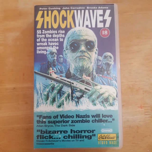 SHOCK WAVES VHS 1977 Horror 70s Cult Sci-Fi Nazi Zombies John Carradine ...