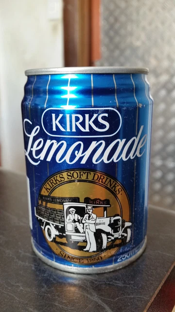 RARE VINTAGE KIRKS lemonade soft drink tin can EUR 57,27 - PicClick FR