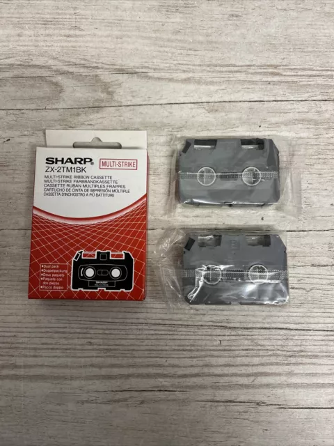 2 X Sharp Font Writer Word Processor Zx 2tm1bk Single Strike Ribbon New