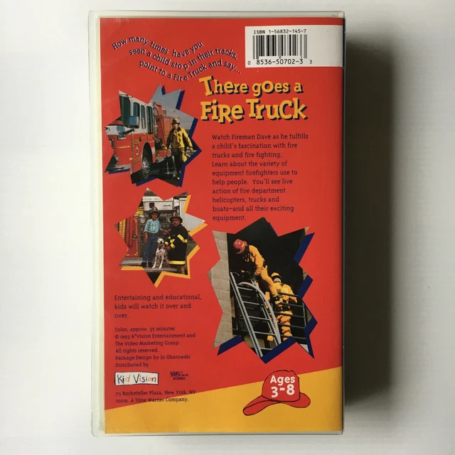 THERE GOES A Fire Truck. VHS Video Tape Real Wheels Fire Engine Truck ...