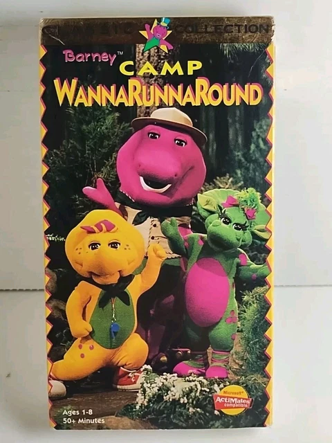 BARNEY - BARNEYS Camp WannaRunnaRound (VHS, 1997) Vintage Kids TV Show ...