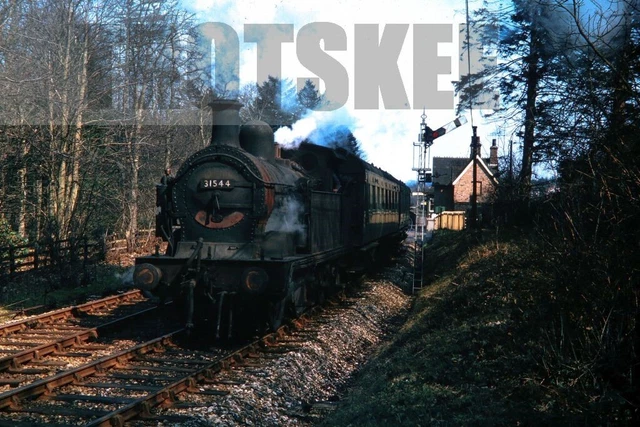35MM SLIDE BR British Railways Steam Loco 31544 Class H Rowfant 1963 ...