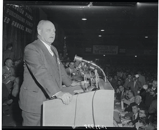 GEORGE MEANY GIVING a Speech 1955 Old Photo - Cleveland, Ohio: AFL ...