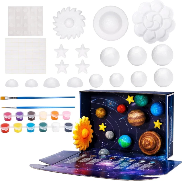 3D SOLAR SYSTEM Model Kit, Solar System Kit with Display Box, 17 Mixed ...