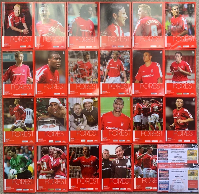 NOTTINGHAM FOREST FC 2005 2006 HOME FOOTBALL PROGRAMME COLLECTION ...