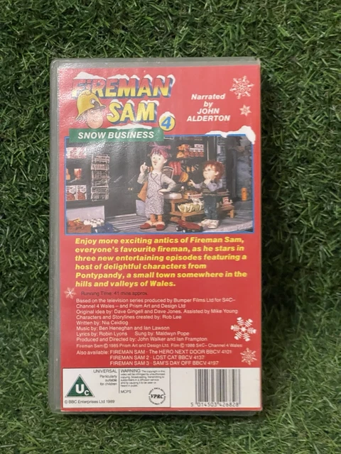 FIREMAN SAM SNOW Business Vhs Video Tape Childrens Kids 4 Pal EUR 17,36 ...