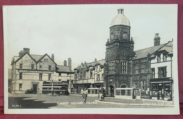 VINTAGE RPPC CIRCA 1940's - Market Square, Millom, Cumberland £8.00 ...