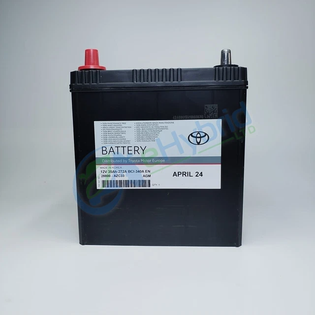 GENUINE TOYOTA YARIS 12V Battery 35AH Yaris Hybrid Auxiliary S34B20R 28800-AZC33 £174.99 ...