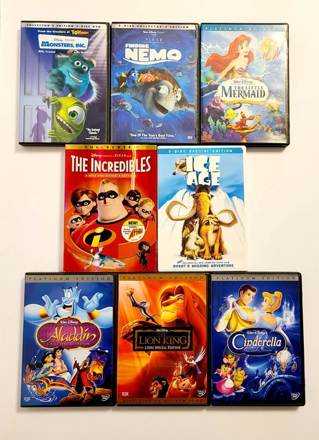DISNEY PIXAR DVD Movie Lot of 8 Classics - Includes Platinum/Special ...
