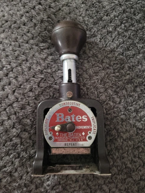 VTG BATES PRODUCTION Ink Stamp Numbering System Machine 6 Wheels Style ...