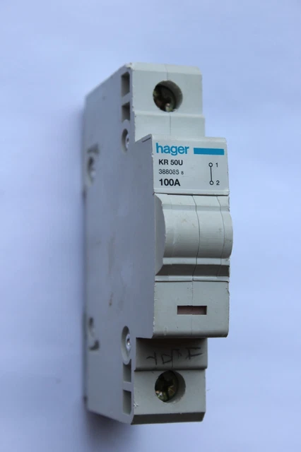 HAGER KR50U TERMINAL Block 100A- Single Pole Tap off from Bus Bar ...