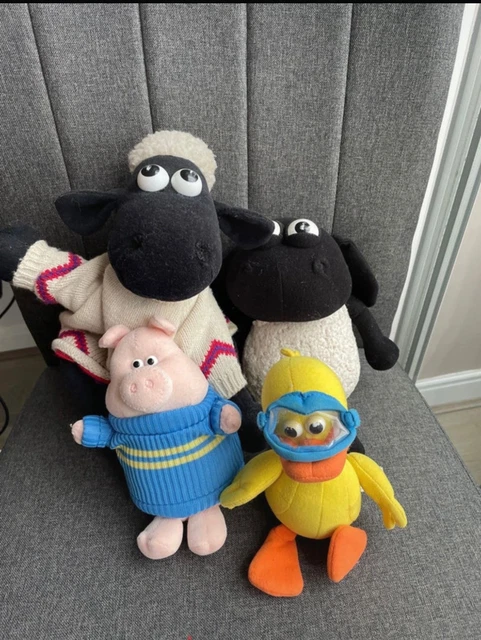 SHAUN THE SHEEP & Timmy Time Plush Toy Bundle Paxton / Yabba / Shaun ...