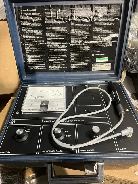 FISHER SCIENTIFIC CONDUCTIVITY Meter Model 152 Portable Lab Kit with ...