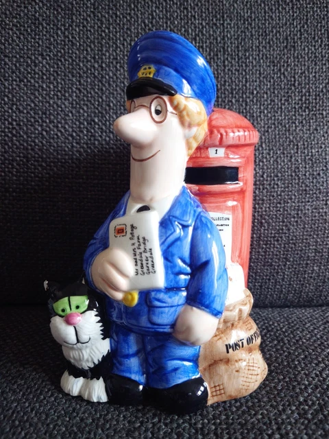 POSTMAN PAT CERAMIC MONEY BOX - WOODLANDS ANIMATIONS LTD 1998 *Read ...