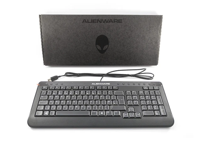 GENUINE ORIGINAL DELL Alienware USB Keyboard QWERTY UK Layout NEW 5Y4GF ...