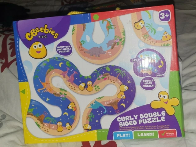 CBEEBIES BBC NIGHT Day Dino World Puzzle 28 piece double sided kids ...
