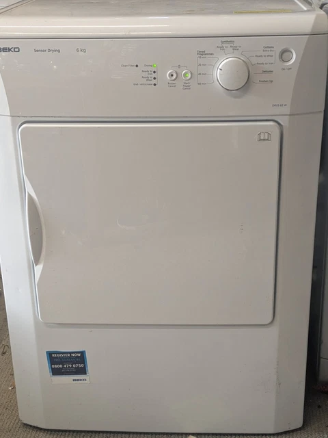 BEKO DRVS62W SENSOR 6 kg Vented Tumble Dryer in White - Used - Collect ...