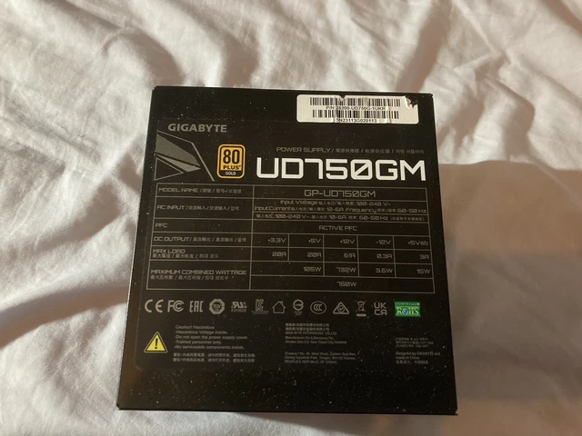 GIGABYTE UD750GM 750W Gold Certified Modular PSU - GP-UD750G-1UKR £79. ...