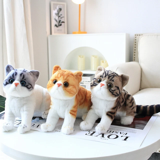 2024 REALISTIC CAT Plush Toy Cute Lifelike Simulation Stuffed Animal ...
